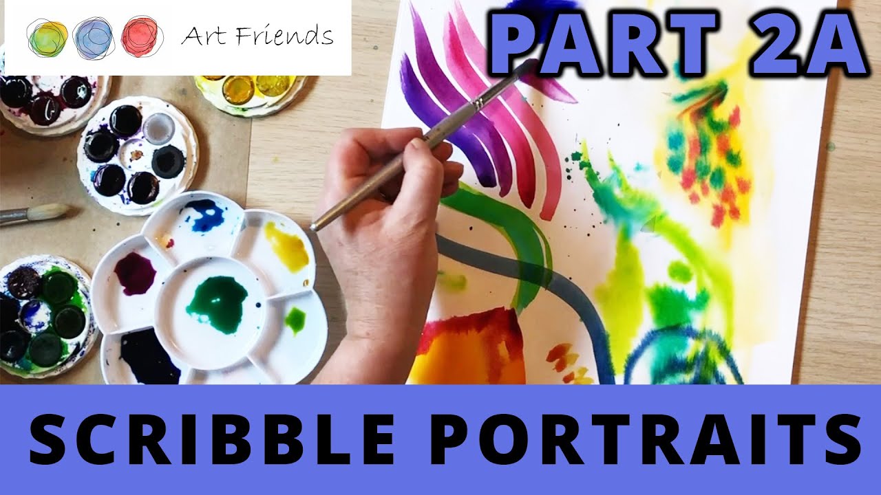 Free Colour Play for Beginners | Scribble Line Colour Portraits – Part ...