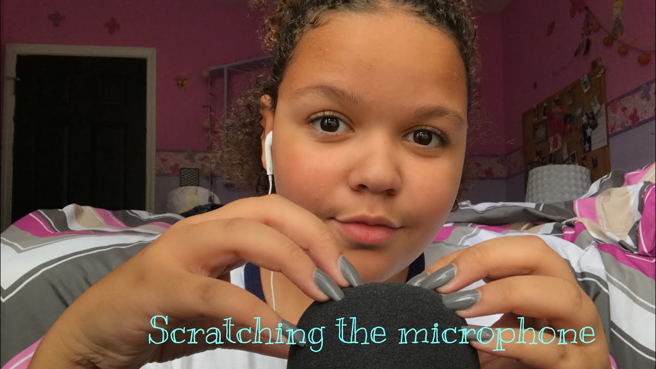 ASMR- touching and scratching the microphone 🎤 - YouTube
