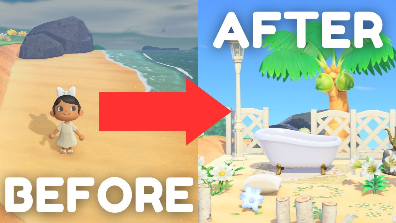 Beach Design Inspo! | Lets Build in Animal Crossing New Horizons - YouTube