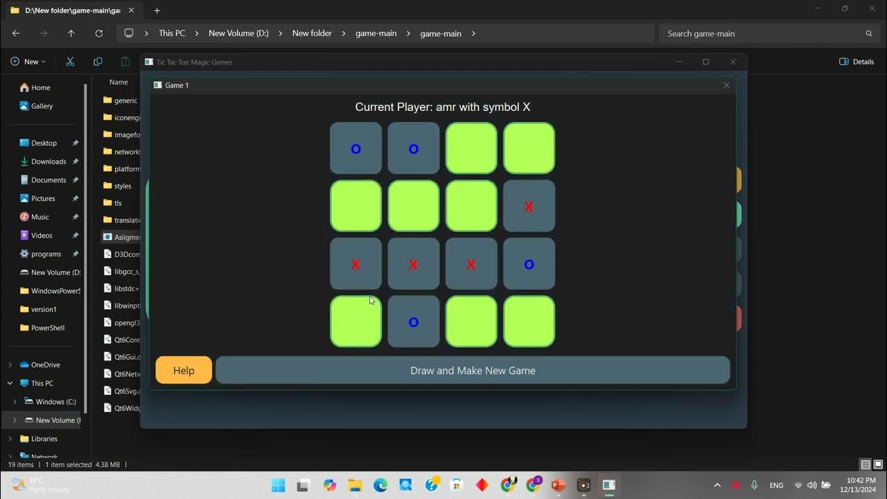 GUI descriptive for games (Ultimate Tic tac toe and 4*4 Tic tac toe) in ...
