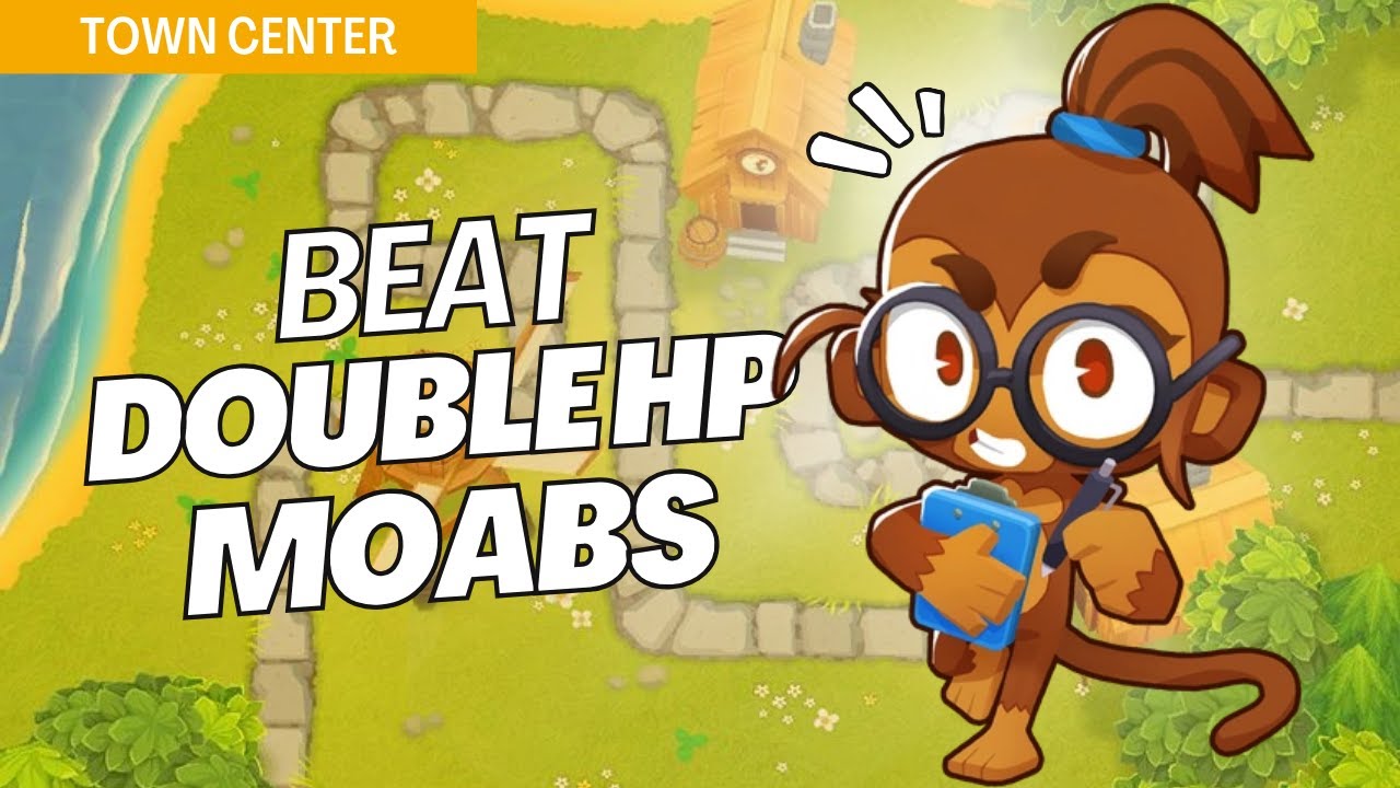 How to Beat Double HP Moabs on Town Center - BTD6 Strategy - YouTube