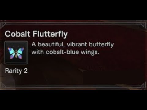 Monster Hunter World - Pet Capture - COBALT FLUTTERFLY - YouTube