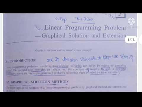 pdf, Lpp-graphical method , Kanti Swarup, - YouTube