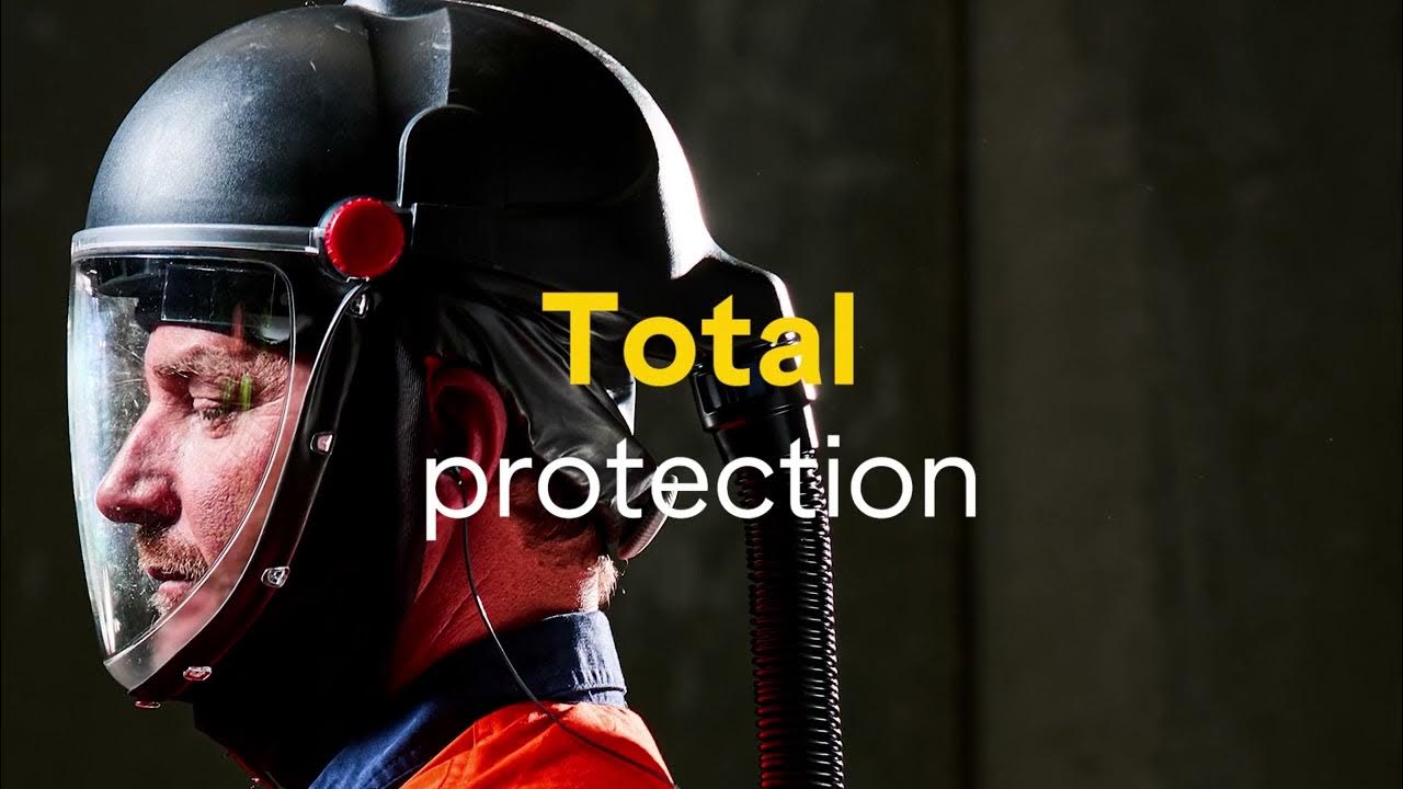 CleanAir Helmet CA-40G with Clear Flip Up Visor (R704100) - YouTube