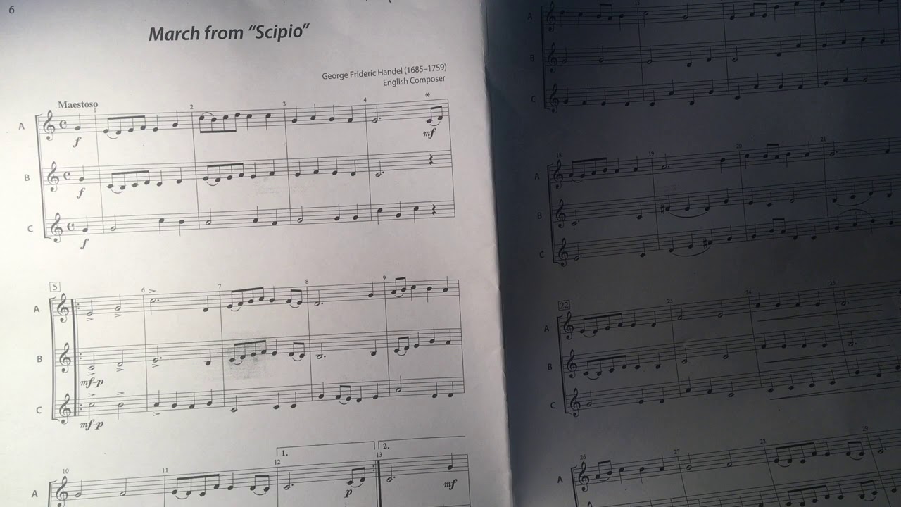 6TH GRADE BAND PART A MARCH FROM SCIPIO - YouTube