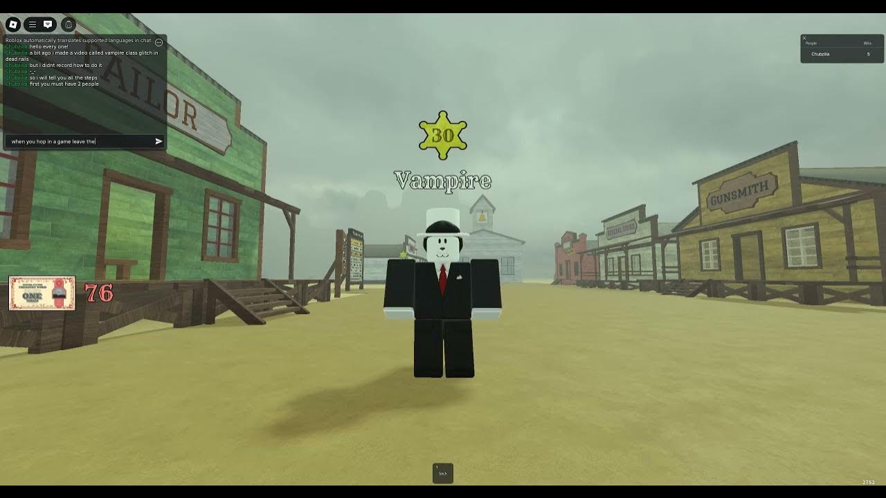 vampire class op glitch in dead rails - YouTube