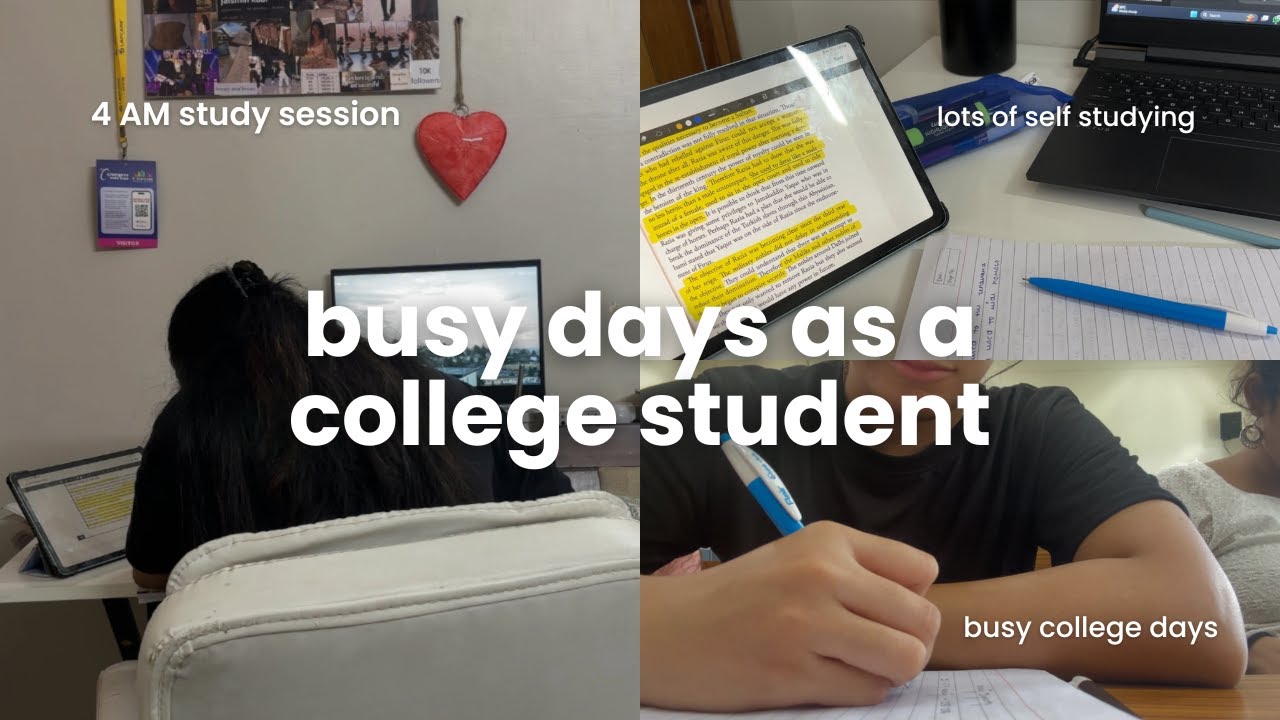 busy student life 🎒| late night studying, morning skincare routine ...