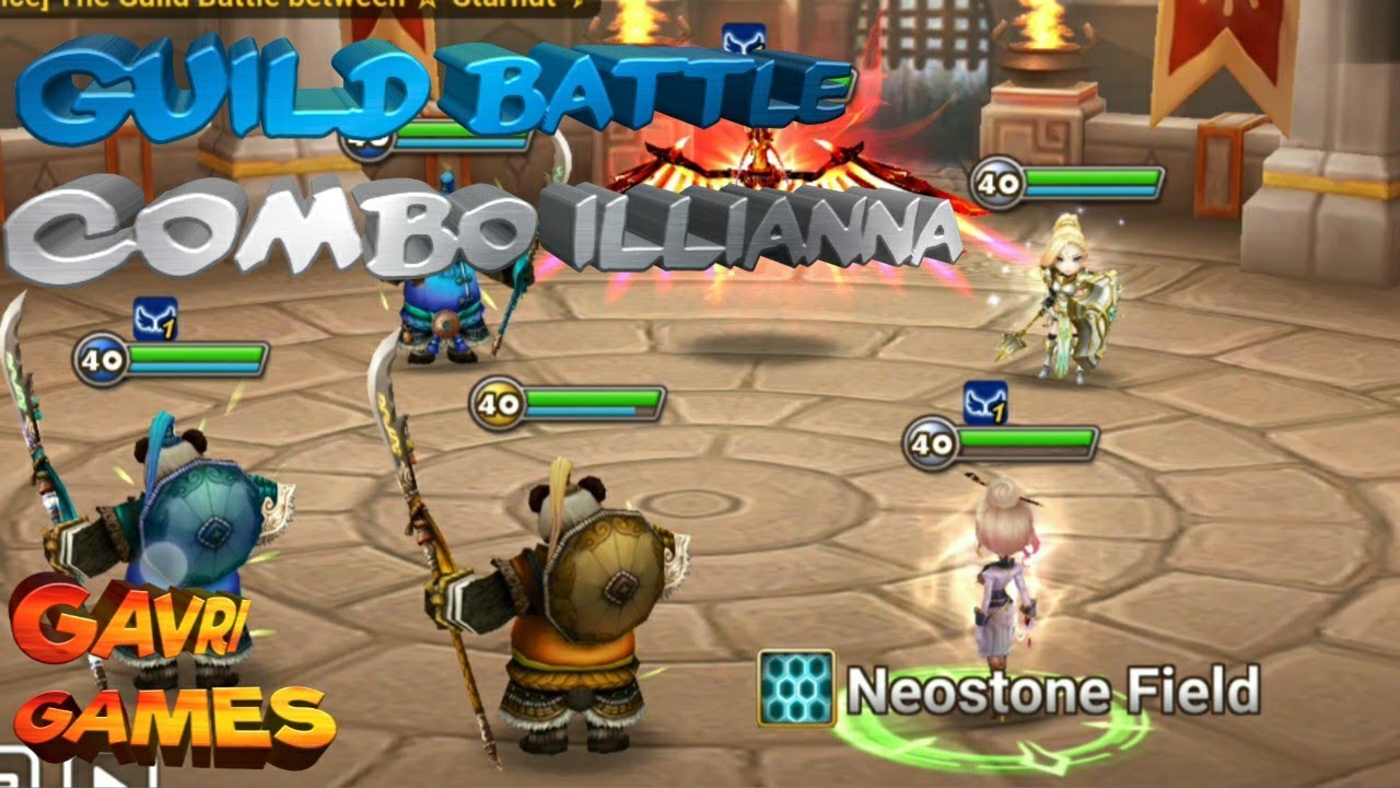 [Indo] Guild Battle illianna Neostone Agent Light - Summoners War - YouTube