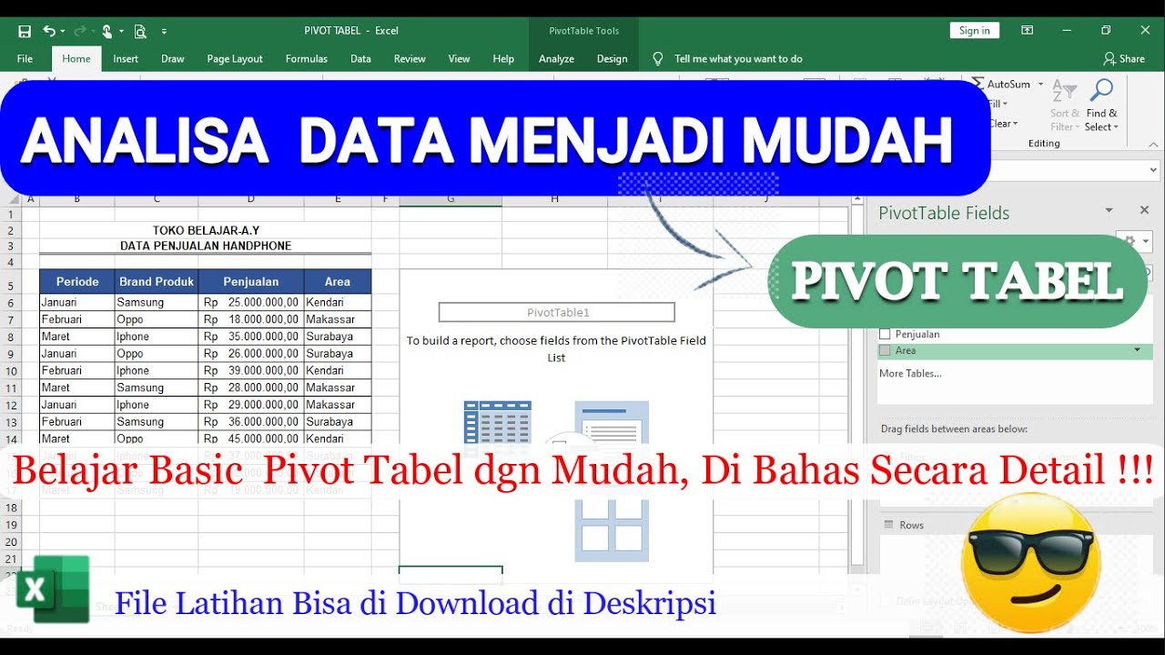CARA MUDAH BELAJAR PIVOT TABEL DI EXCEL - YouTube