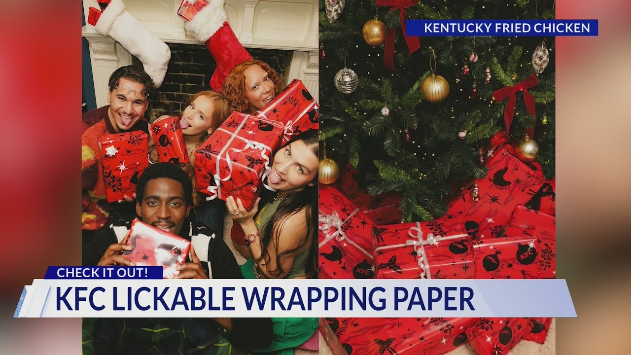 KFC releases lickable wrapping paper - YouTube
