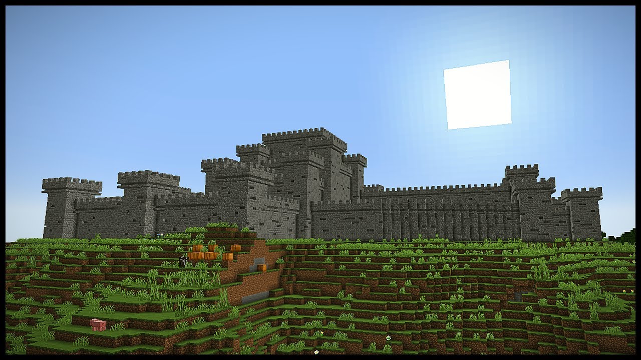Minecraft stone castle timelapse - YouTube