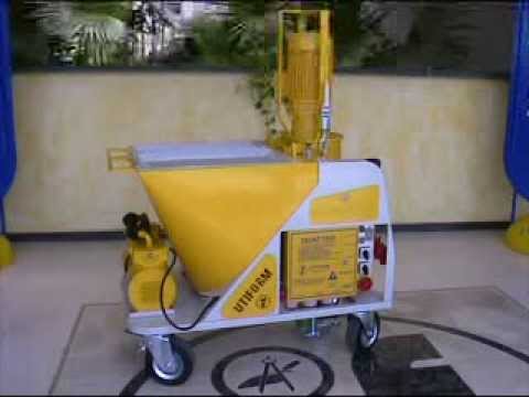 Quattro Plastering Machine for Ready Mixed Plastering Material - YouTube