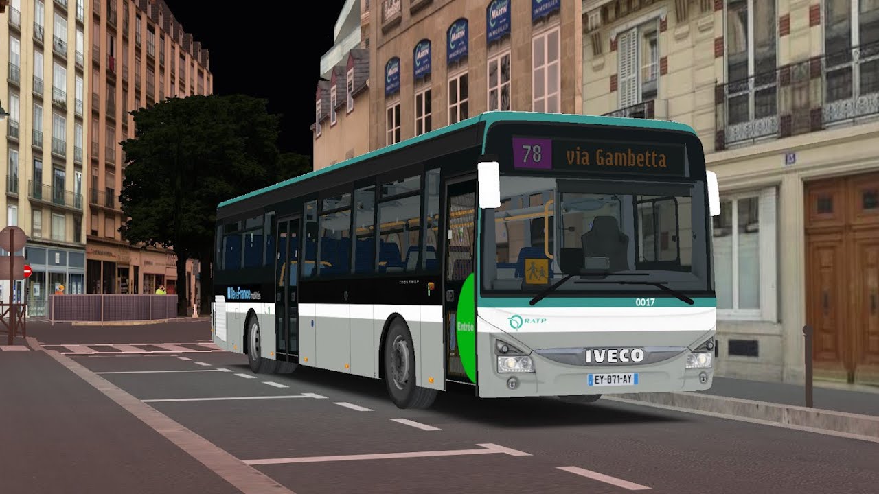 OMSI 2 Iveco Crossway LE RATP - ParisGO ligne 78 - YouTube