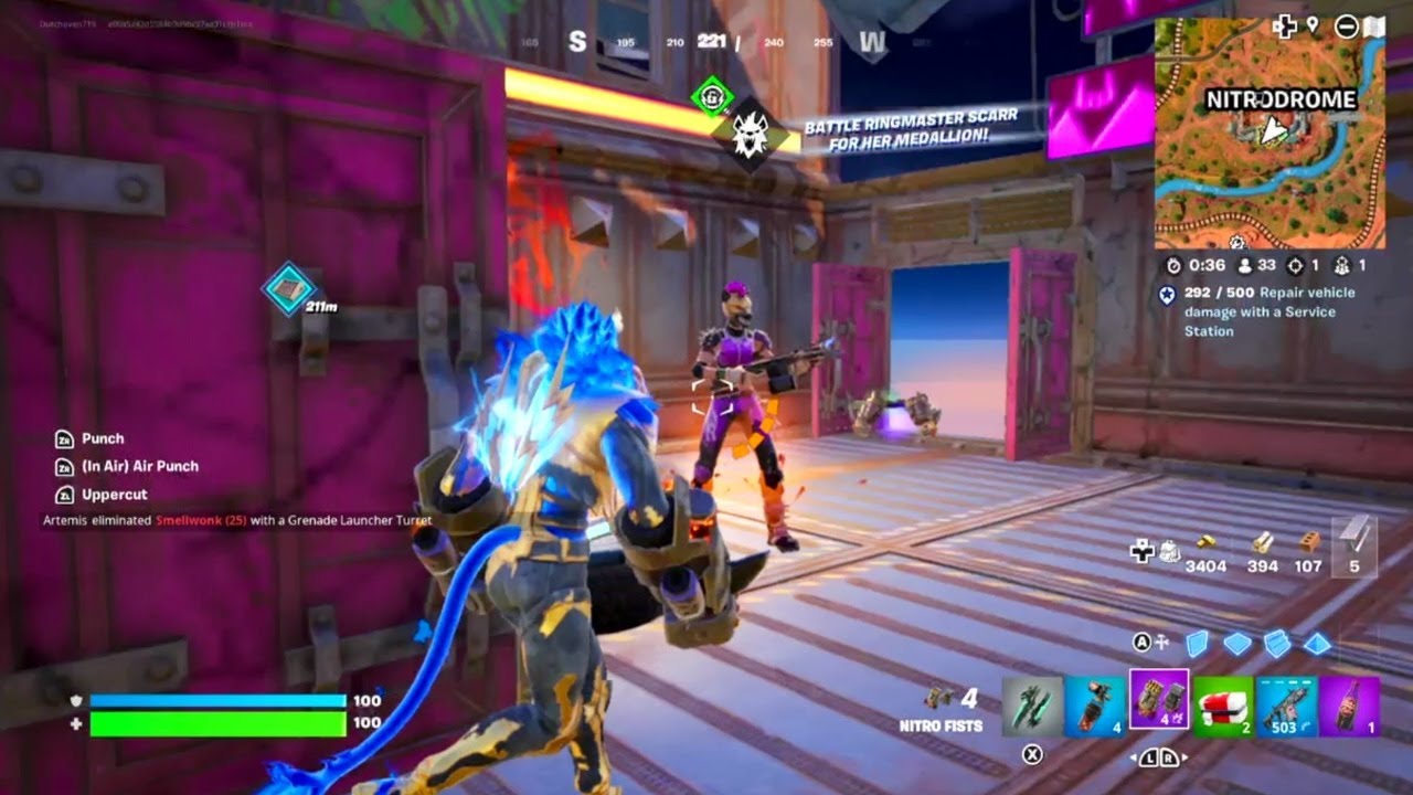 Fortnite Exploring the Nitrodome and Battling Ringmaster Scarr for Epic ...