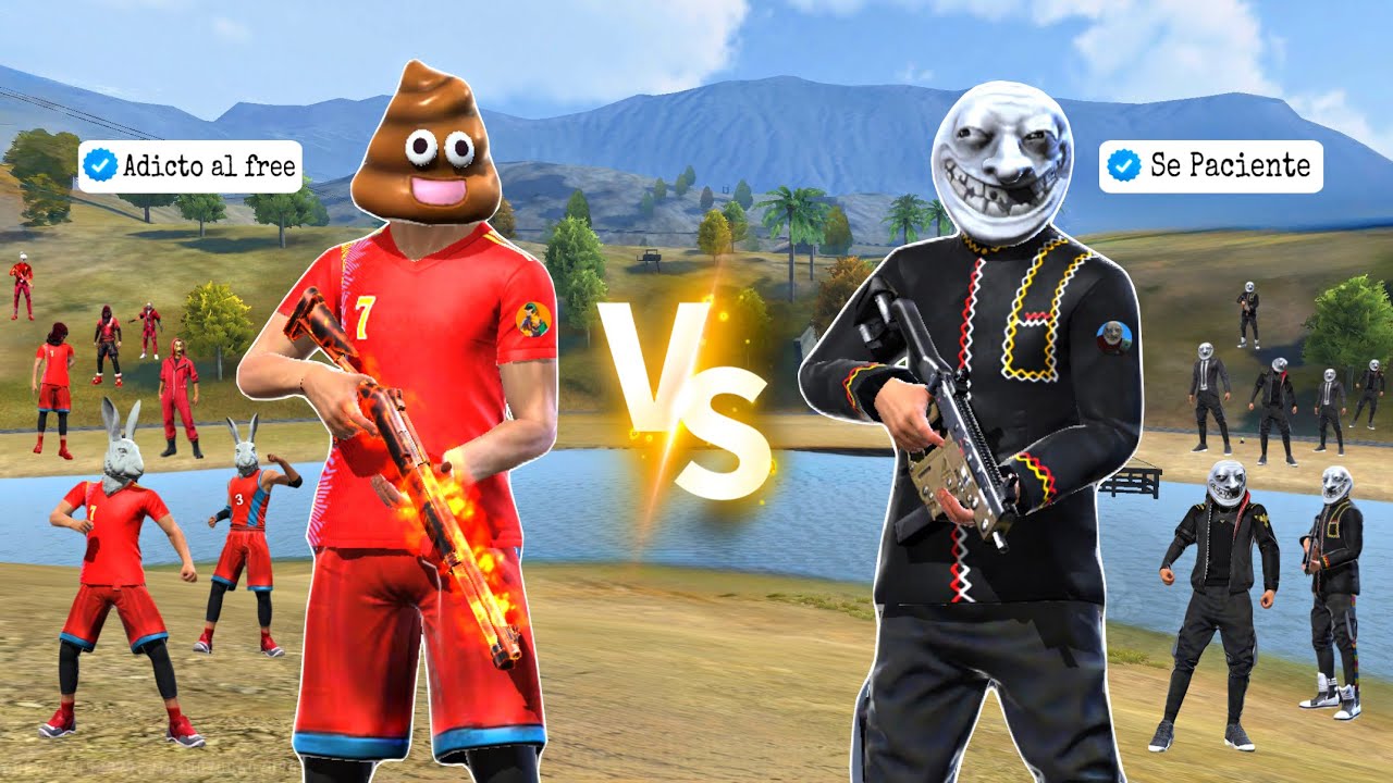 EQUIPO DE ADICTO AL FREE VS EQUIPO DE SE PACIENTE | 8vs8 en FREE FIRE 🔥 ...