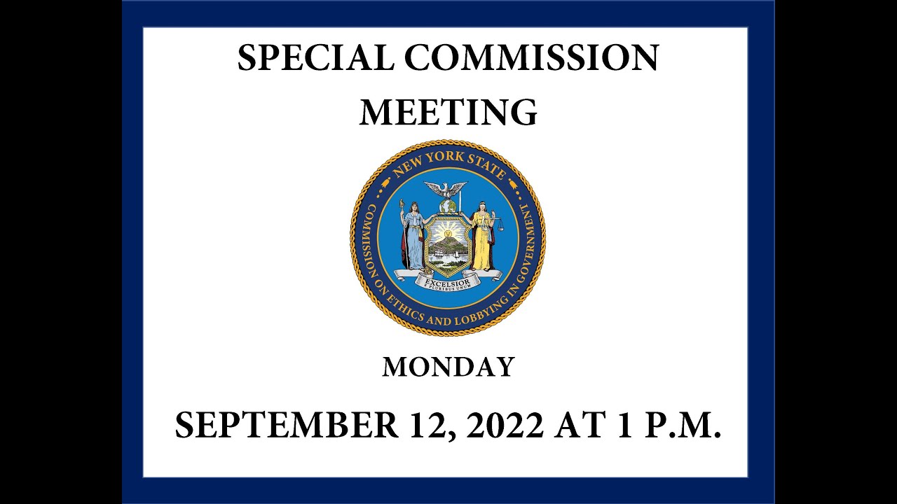 September 12, 2022 Special Commission Meeting - YouTube
