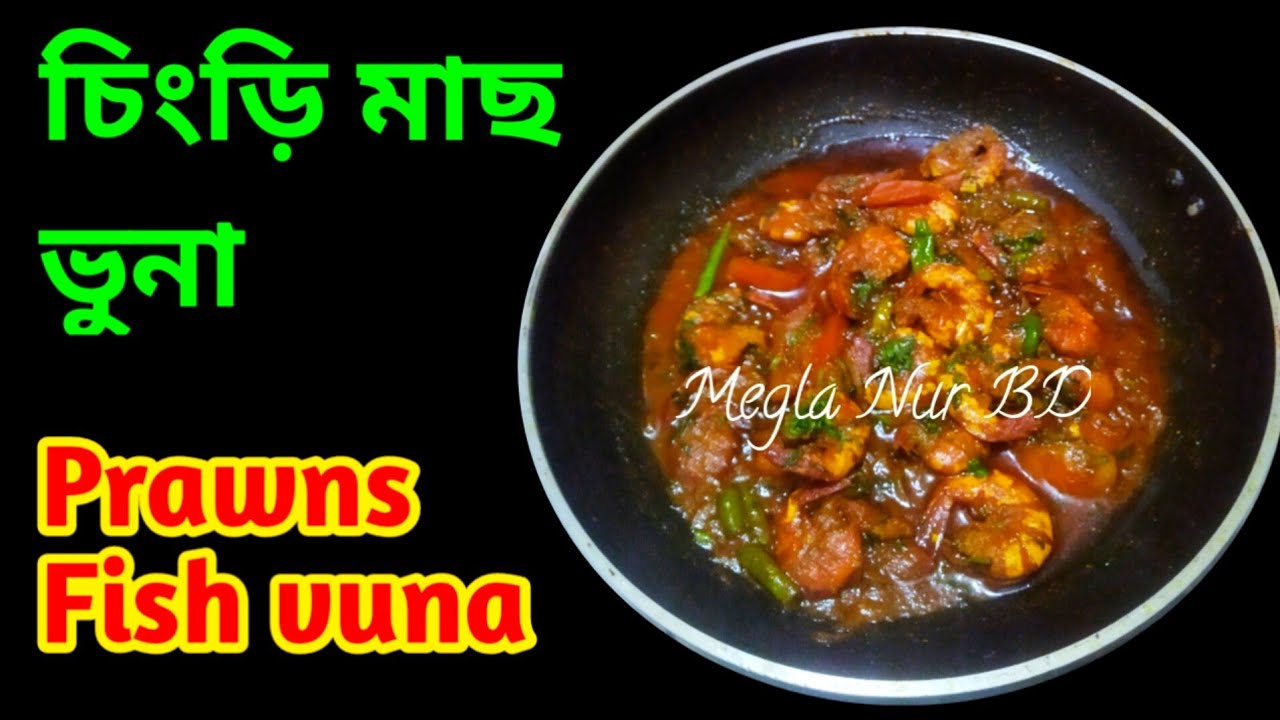 চিংড়ি মাছ ভুনা রেসিপি | Prawns Fish Vuna | #meglanurbd - YouTube