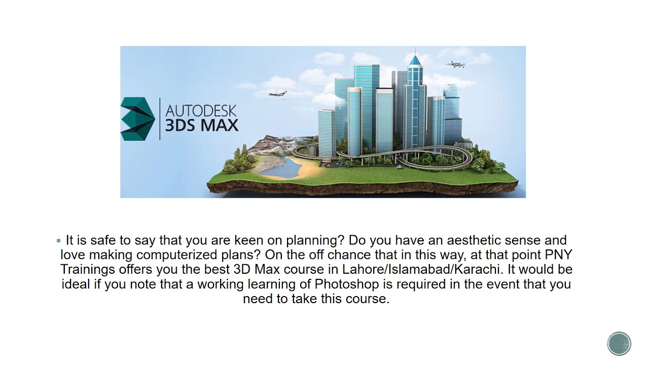 3D Max course in Lahore - YouTube