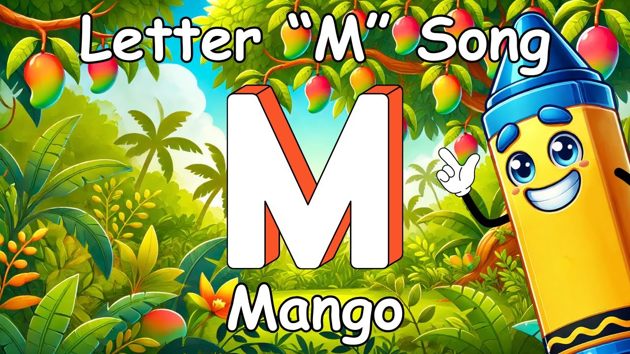 FUN Letter M Song! LEARN the Alphabet with Mango🥭 BEST Music for Kids ...