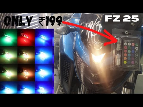 (2020) Installed Remote Control RGB Led Parking  Light In My Modified FZ25