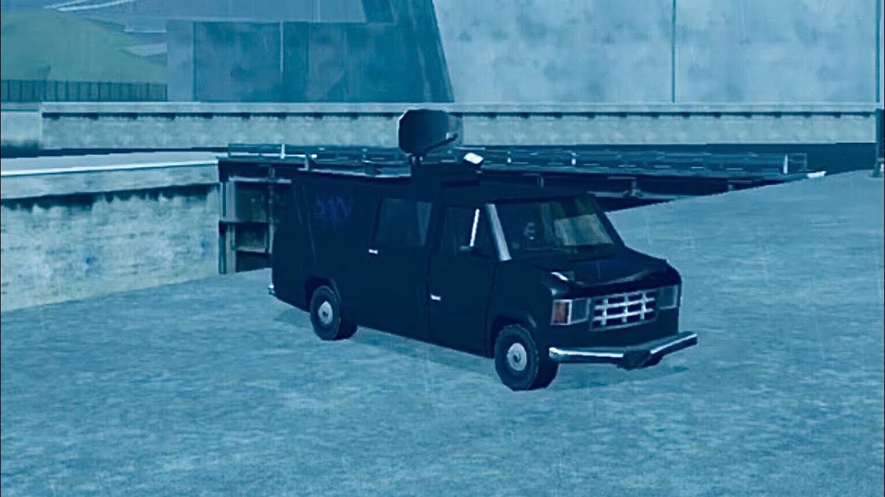 GTA San Andreas - Black modified News-Van with Off-road wheels - YouTube