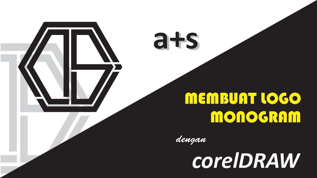 Tutorial membuat logo monogram dengan coreldraw | simple design | #001 ...