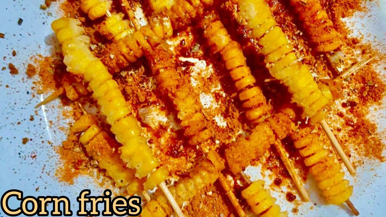 Corn fries | मकई फ्राइज़ | Masala corn fries | spicy corn fries | corn ...
