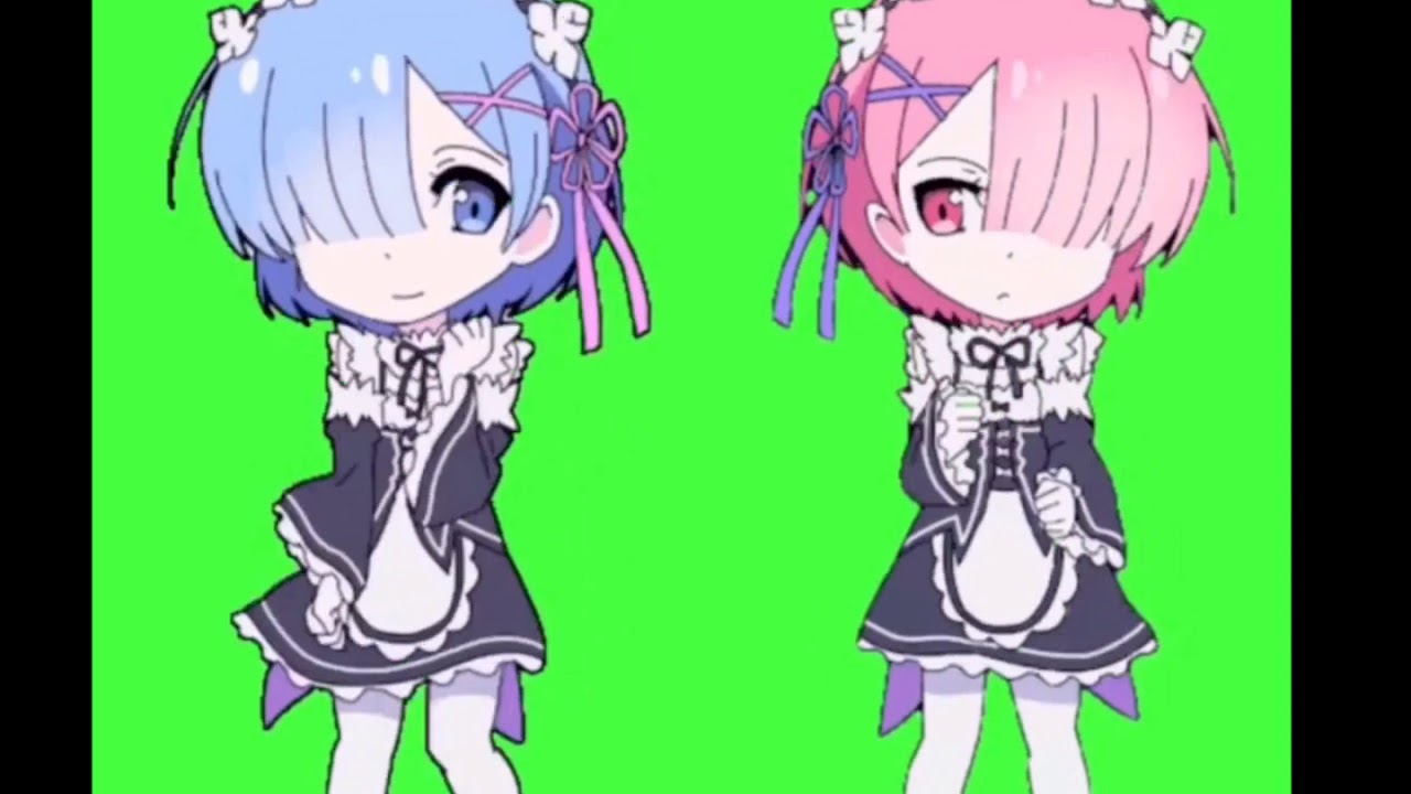 Rem & Ram Dancing (Green Screen) - YouTube