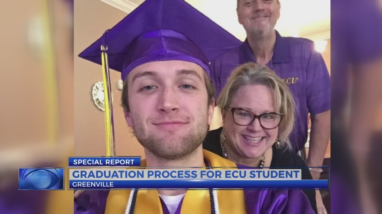 Graduation process for ECU student - YouTube