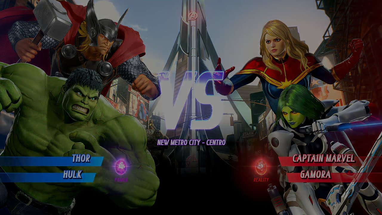 [MARVEL VS CAPCOM] - Thor e Hulk vs. Capitã Marvel e Gamora - YouTube