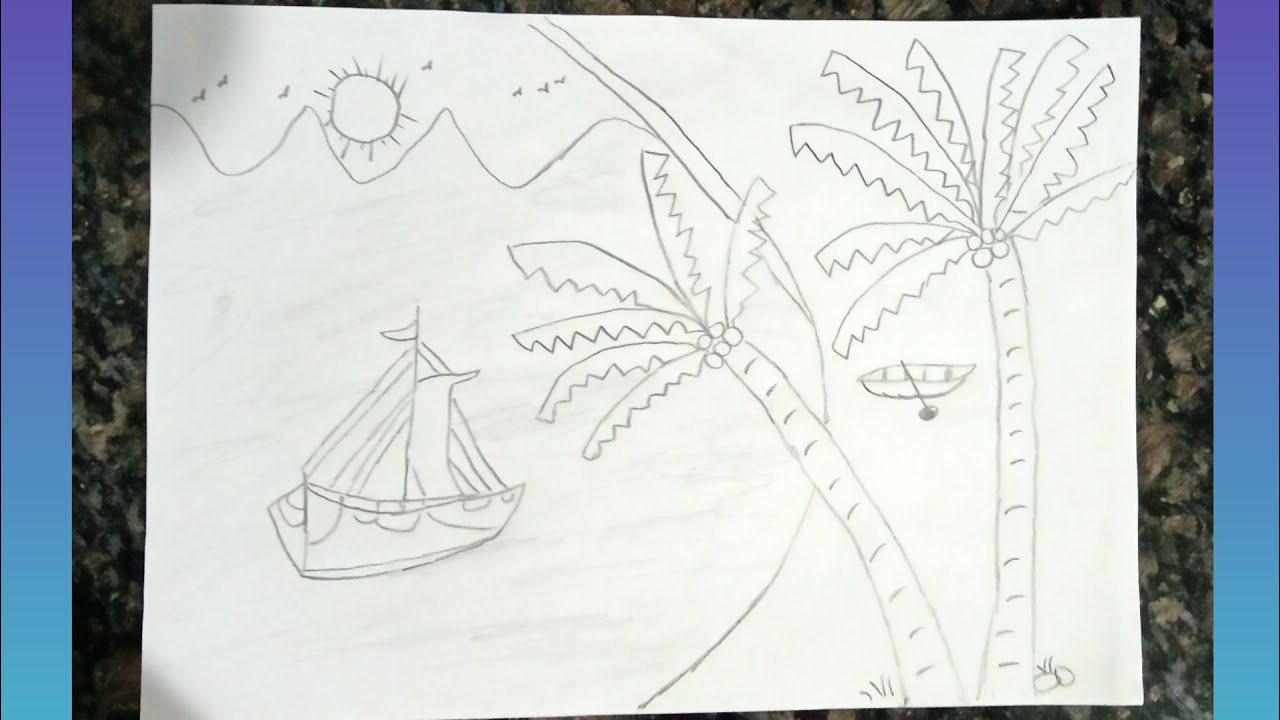 HOW TO DRAW SEESHORE || IN EASY - YouTube