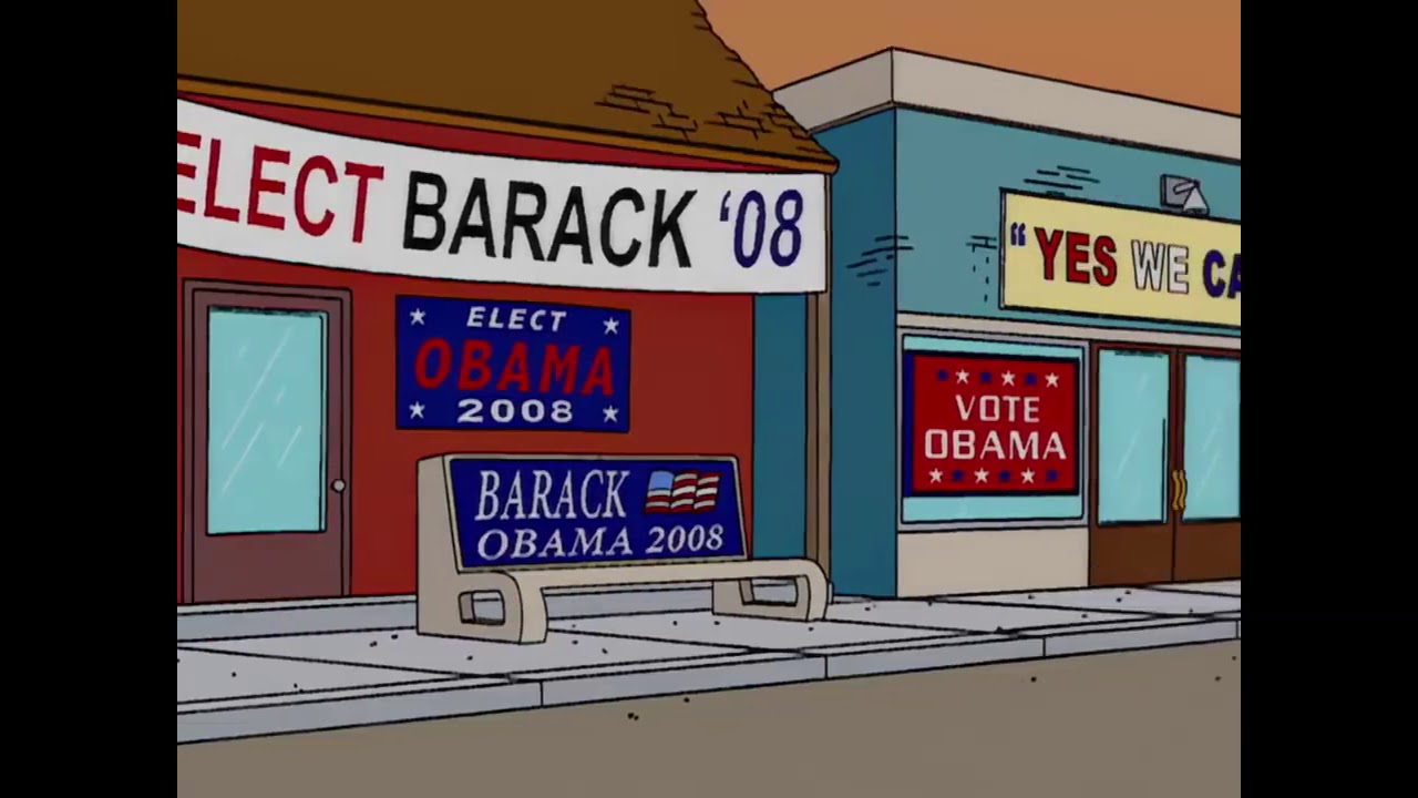 The Simpsons - Homer tries to vote Obama - YouTube