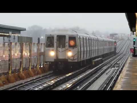 IND Culver Line: R68 D Express Train at Ave N-McDonald Ave (Weekend-G.O ...