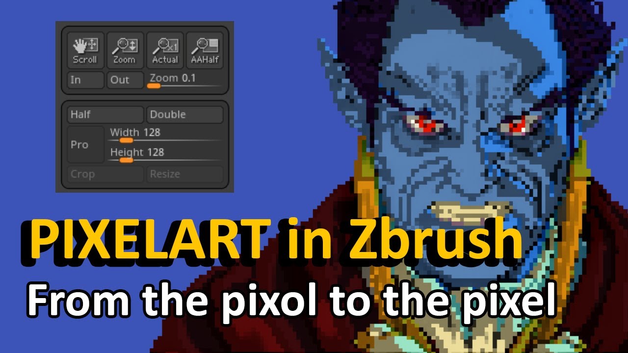 Pixelart in Zbrush - YouTube