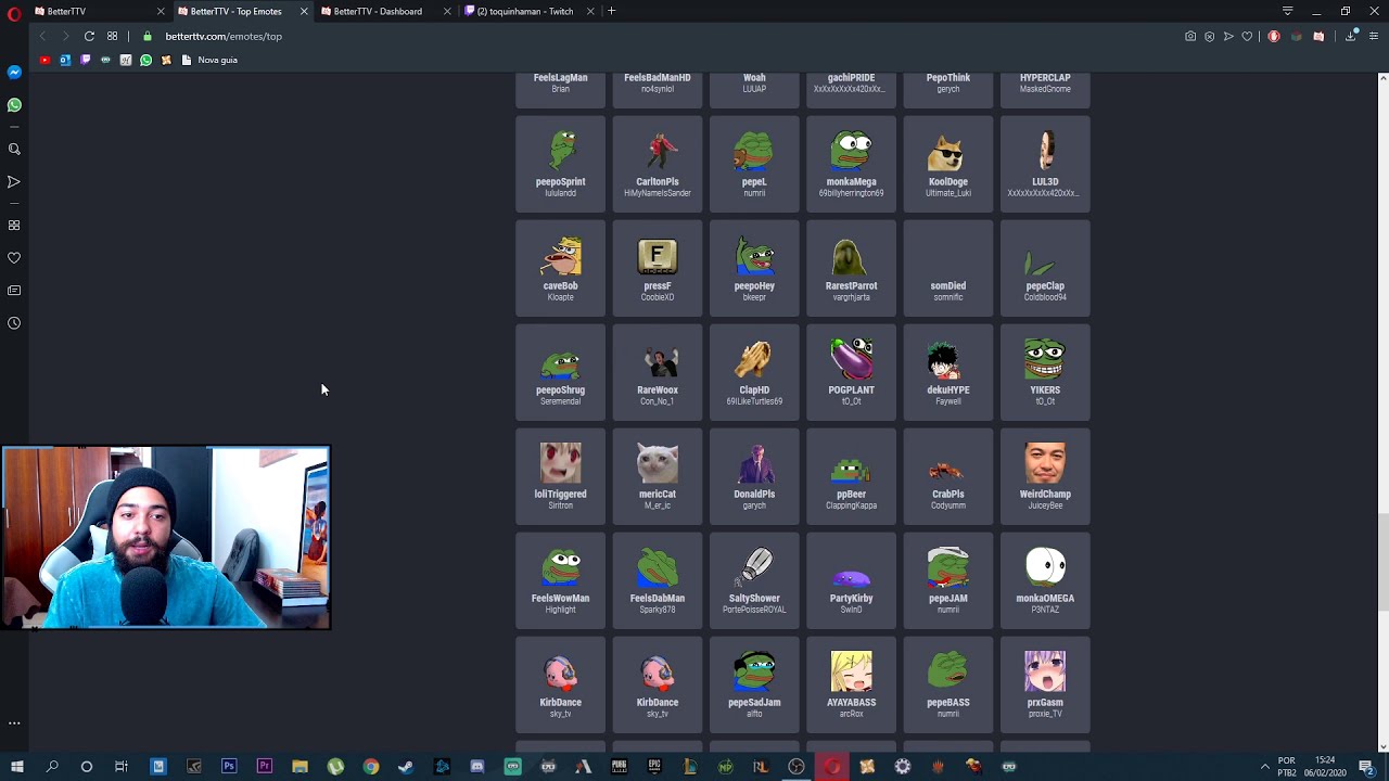 Como usar BetterTTV - Emotes de graça - YouTube