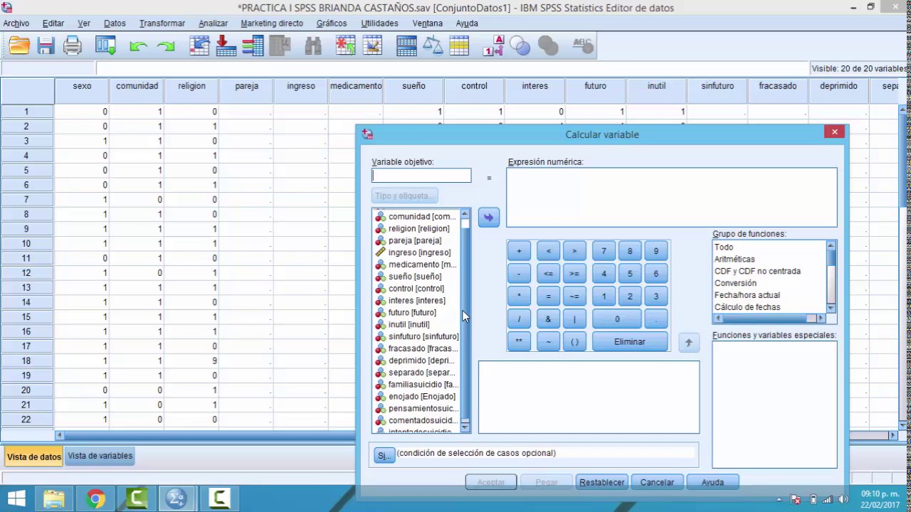 transformar variables con spss - YouTube