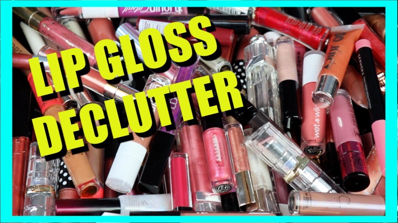 Lip gloss collection & declutter 2019 - YouTube
