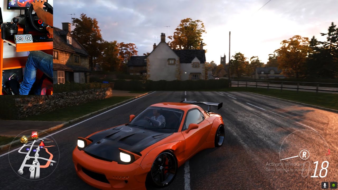 Forza Horizon 4 Mazda RX-7 (Steering Wheel + Shifter) Tokyo Drift ...