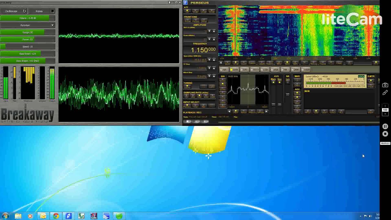 Perseus SDR phase testing with NCC-1 - YouTube
