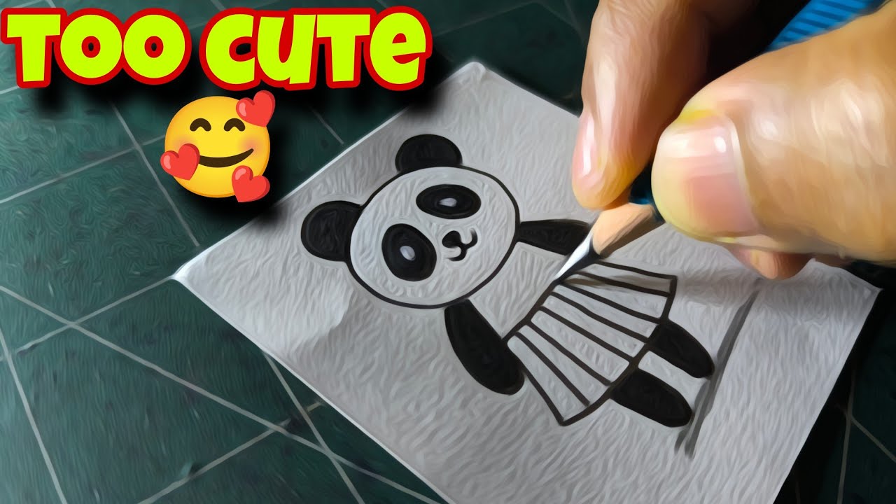 Draw a SUPER CUTE Panda with Pencil in Minutes? - YouTube