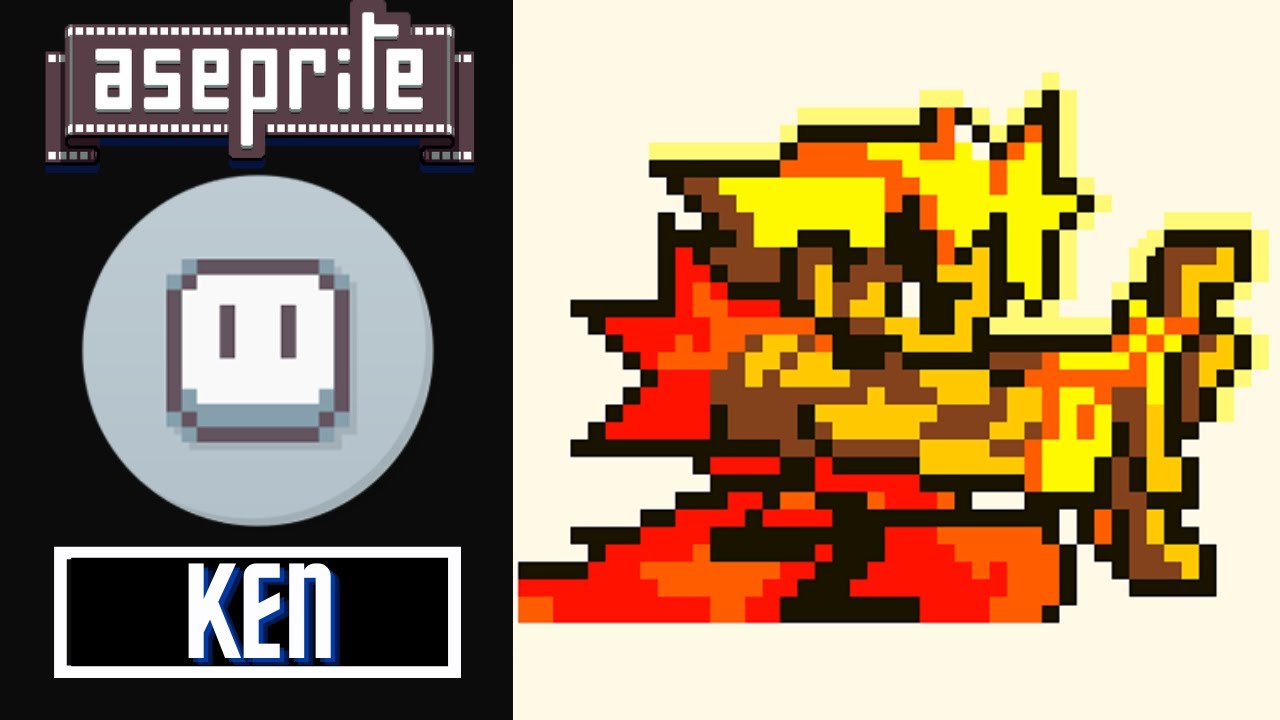 Pixel Art: PIXEL DRAWING KEN from Street Fighter ASEPRITE with soft ...