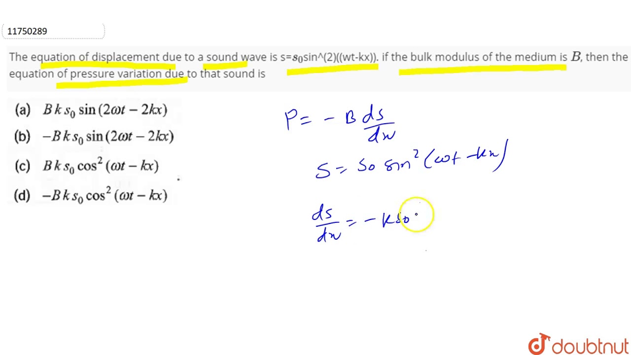 Equations For Sound Waves