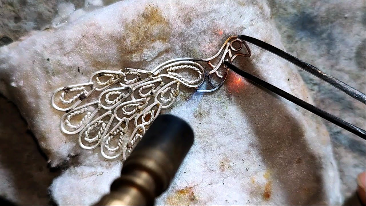 How To Make Silver Peacock Pendant | Silver Pendant Making - YouTube