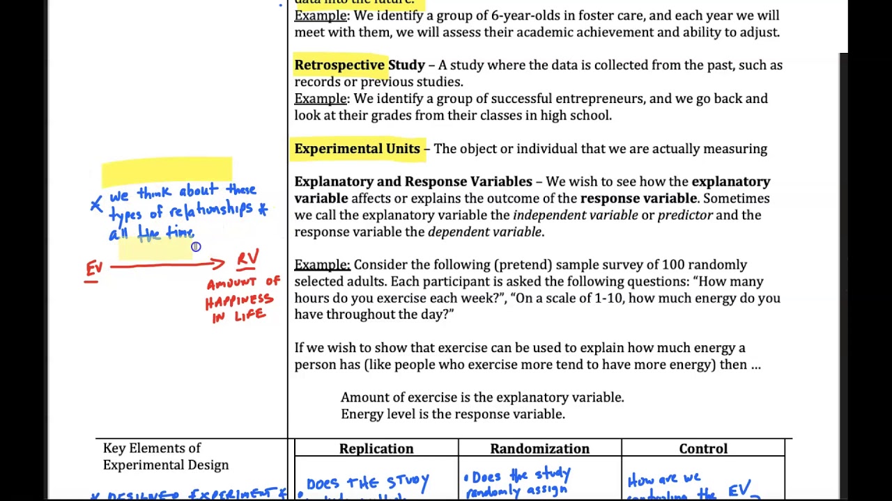 Math 219 1.4 Part 1 Introduction to Experimental Design - YouTube