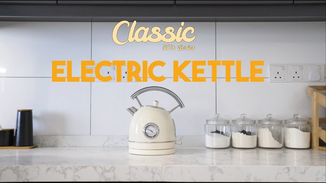 Classic 50's Series Stainless Steel Electric Kettle 1.8L - YouTube