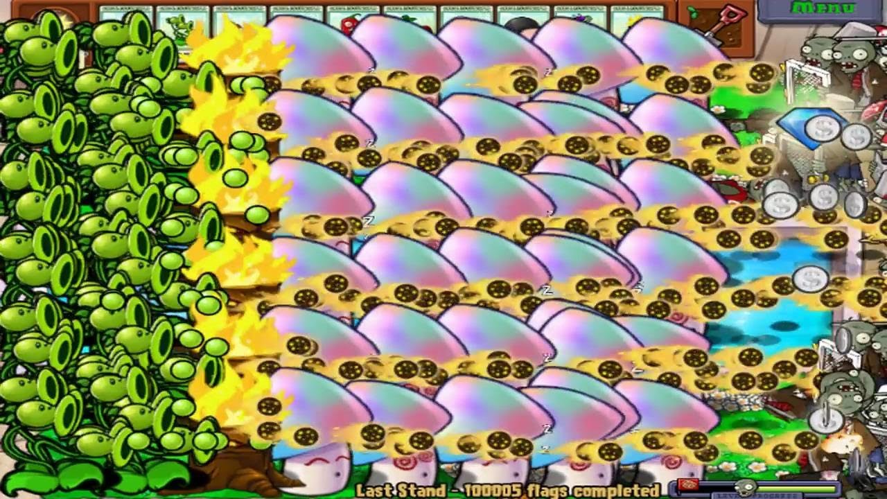 9999 Threepeater Plants vs Zombies... - YouTube