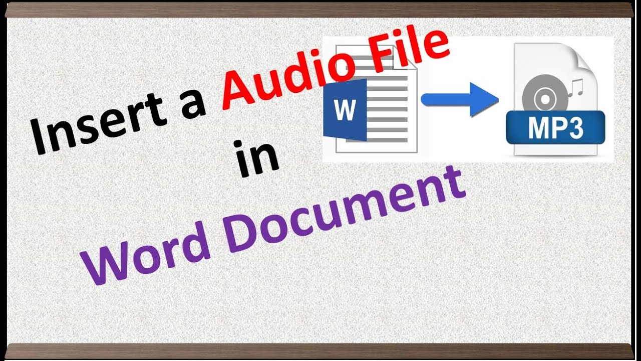 Insert a Audio File in word Document - YouTube