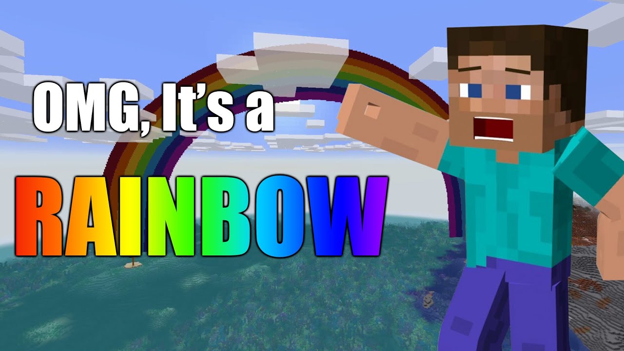 Let's build a Rainbow in Minecraft - YouTube