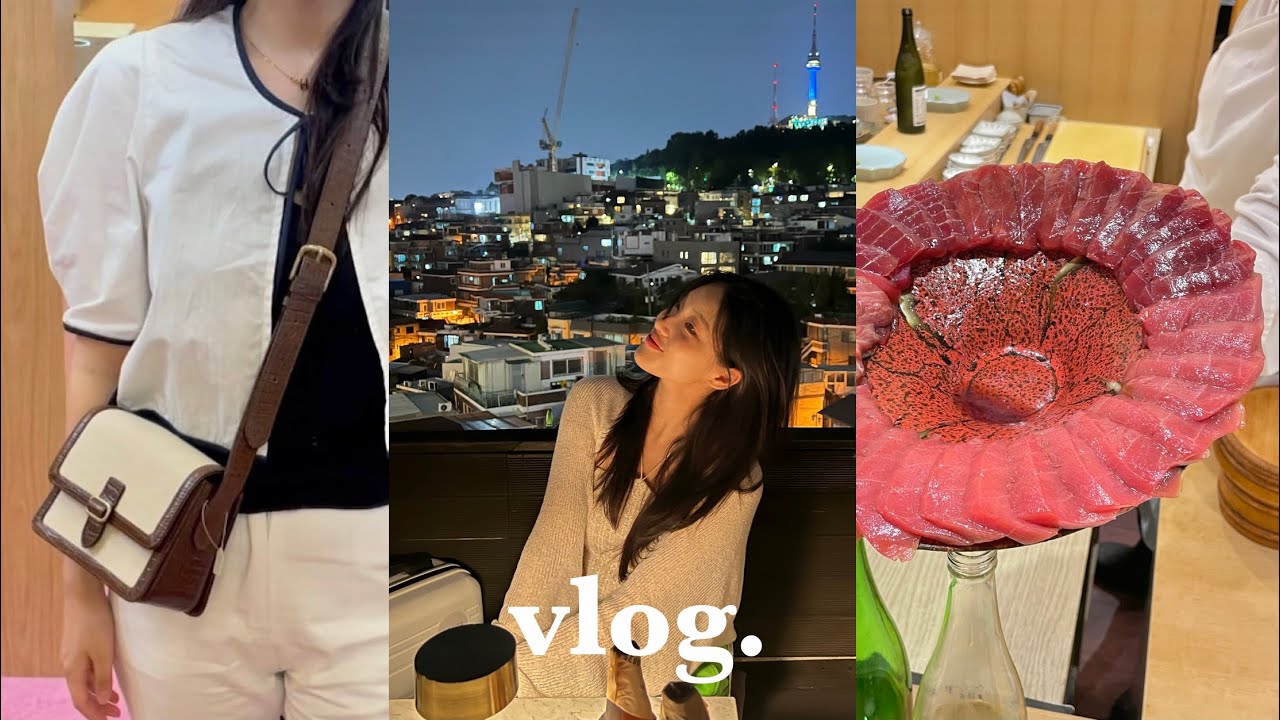 Vlog 직장인 브이로그 데일리룩 쌍수 상담•• 투티에 가방 가을옷 쇼핑 포토이즘 아루히 스강신청 성공🍣 이태원