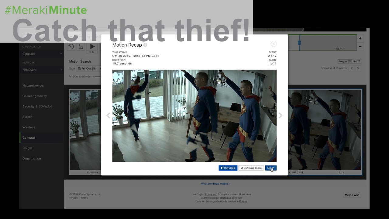 Cisco Meraki MV Motion Recap - YouTube